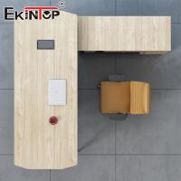 China New Design L-Shaped Office Desk Metal Legs Executive Desk with Drawers for sale