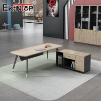 China Modern Design Office Desk Furniture Wooden Desktop Executive Desk with Drawers for sale