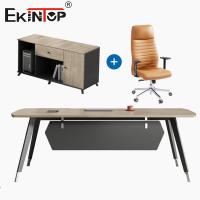 China Top Quality Office Desk Chair Custom Commercial Style Executive Desk with Drawers for sale
