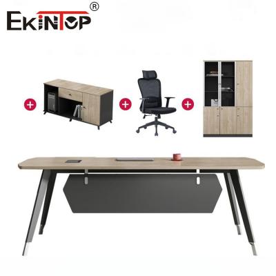 China Modern Office Space Custom Commercial Office Desk Executive Desk with Drawers for sale