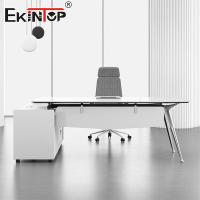 China Minimalist Design White Office Desk Office Space Set Custom Made for sale