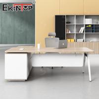 China Walnut Executive Office Desk Modern Style Custom Made Desk for sale