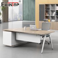 China L-shaped Executive Table Office Desk with Metal Legs Custom Made Desk for sale