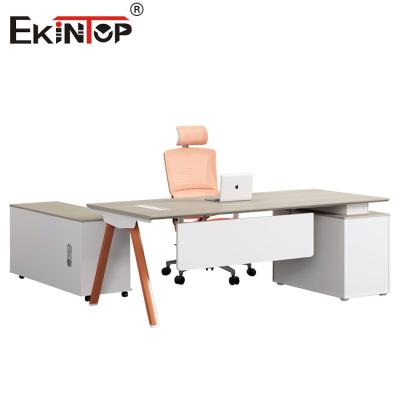 China Minimalist Style White Office Desk Storage Cabinet Modular Desk Furniture for sale
