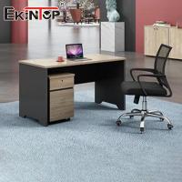 China Office Desk With Side Cabinet Wood Material Modular Desk Furniture for sale