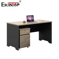China Office Desk With Side Cabinet Wood Material Modular Desk Furniture for sale