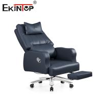 China Custom Black High-Back Reclining Leather Office Chair Commercial Office Chairs for sale