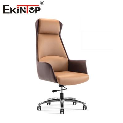 China High Back PU Leather Office Chair Modern Style Design Ergonomic Drafting Chair for sale