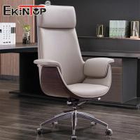 China Modern Style High-Back White Leather Office Chair Home Office Desk Chair for sale
