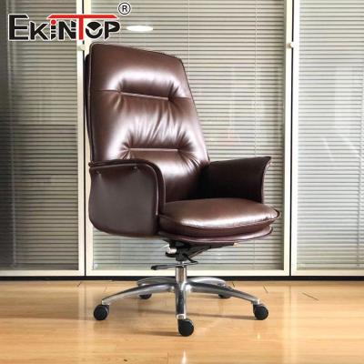 China Executive Office Chair Ergonomic Support Function Leather Quality Office Chairs for sale