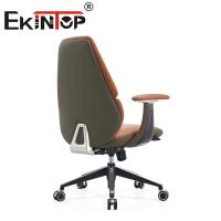 China Rotatable Ergonomic Office Executive Chair Leather Club Chairs with Adjustable Armrest for sale