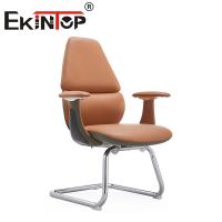 China Modern Executive Leather Arm Ergonomic Brown PU Leather Office Chair Leather Club Chairs for sale