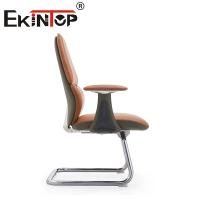 China Modern Executive Leather Arm Ergonomic Brown PU Leather Office Chair Leather Club Chairs for sale