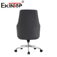 China Mid Back Swivel Executive Office Leather Chair For Office Furniture Leather Club Chairs for sale