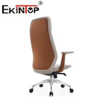 China Adjustable Office Swivel Chair Leather Metal Iron Modern  Leather Club Chairs for sale