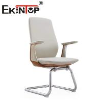 China Custom Office Furniture Ergonomic Office Computer Chair PU Armrest Leather Club Chairs for sale