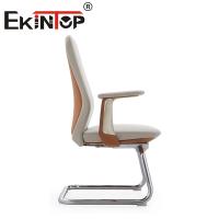 China Custom Office Furniture Ergonomic Office Computer Chair PU Armrest Leather Club Chairs for sale