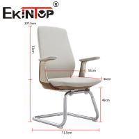 China Custom Office Furniture Ergonomic Office Computer Chair PU Armrest Leather Club Chairs for sale