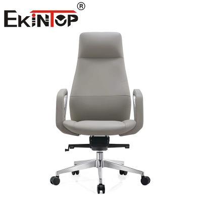 China Furniture Ergonomic Style Genuine Office Chair Leather Club Chairs for sale