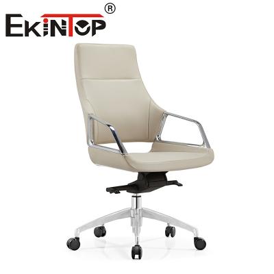 China Executive Modern Design Leather Office Desk Chair Set Ergonomic Vegan Leather Chair for sale