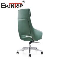China Adjustable Manager Luxury Office Chair Swivel Boss Ergonomic Vegan Leather Chair for sale