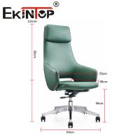 China Adjustable Manager Luxury Office Chair Swivel Boss Ergonomic Vegan Leather Chair for sale