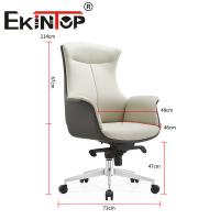China Office Recliner Chair Leather Modern Executive Adjustable Cowhide Office Chair for sale