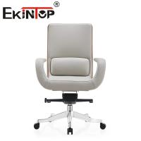 China Real Leather Revolving Office Staff Executive Chair Cowhide Office Chair for sale
