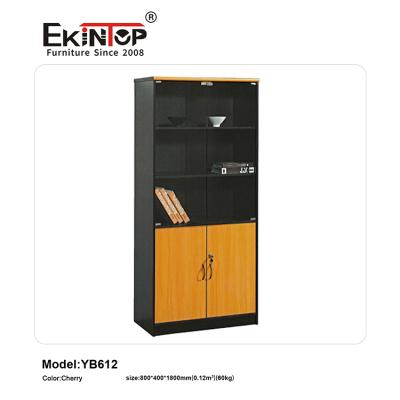 China Hot Sales High Quality Metal Fireproof File Cabinet with 2 Glass Doors Storage Cabinet for sale