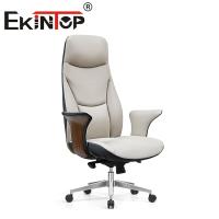 China Ekintop Modern Leisure Nordic Leather Swivel High Back Office Chair for sale
