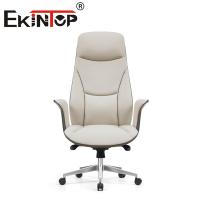 China Ekintop Modern Leisure Nordic Leather Swivel High Back Office Chair for sale
