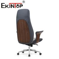 China Ekintop Modern Leisure Nordic Leather Swivel High Back Office Chair for sale
