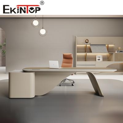 China Ekintop Modern L-shape Executive Office CEO Wooden Office Desks for sale