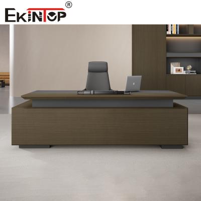 China Ekintop Office Desk Furniture Desktop Computer Table Executive CEO Office Desk for sale