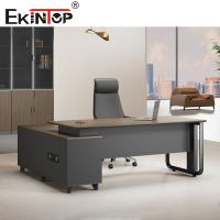 China Ekintop Manager Wood CEO Modern Management Executive L Shape Office Desk Table for sale
