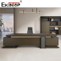 China Ekintop Office Furniture Wooden Executive Boss Luxury L Shaped Manager CEO Office Desk for sale