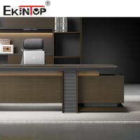 China Ekintop Office Furniture Wooden Executive Boss Luxury L Shaped Manager CEO Office Desk for sale