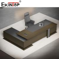 China Ekintop Office Furniture Wooden Executive Boss Luxury L Shaped Manager CEO Office Desk for sale