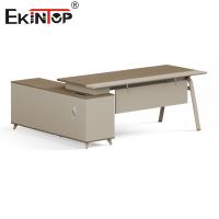 China Ekintop Modern Wooden Corner Office Furniture Executive L Shape Office Table Desks for sale