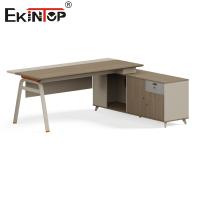 China Ekintop Modern Wooden Corner Office Furniture Executive L Shape Office Table Desks for sale