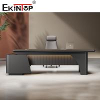 China Ekintop L Shape Office Desks Furniture Table Executive CEO Manager Wood Office Desks Set for sale
