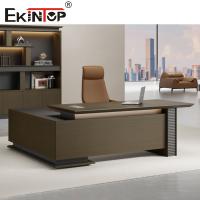 China Ekintop Modern L Shape Executive Office Works Manage Furniture Wooden Office Desks for sale