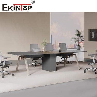 China Ekintop Wooden Conference Room Office Furniture Desk Meeting Conference Table and Chairs for sale
