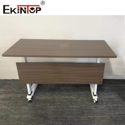 China Ekintop Folding Conference Desks Metal Folding Office School Training Desks Table for sale