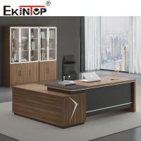 China Ekintop Modern Executive CEO Office Desk Set L-Shape Wooden Executive Office Desk for sale
