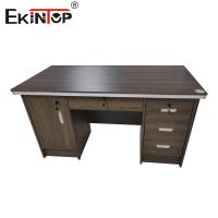 China Ekintop Cheap Price Principal Desk Office Table Antique Simple Office Desk Black for sale