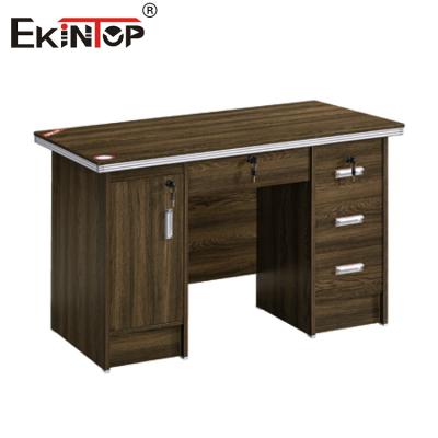 China Ekintop Cheap Price Principal Desk Office Table Antique Simple Office Desk Black for sale