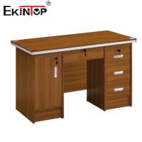 China Ekintop Cheap Price Principal Desk Office Table Antique Simple Office Desk Black for sale