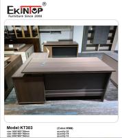 China Ekintop Computer Office Table Modern Executive Wooden Office Table Desk with Drawers for sale