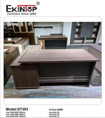 China Ekintop Computer Office Table Modern Executive Wooden Office Table Desk with Drawers for sale